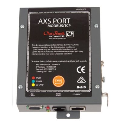 AXS PORT - Alpha and Outback Energy